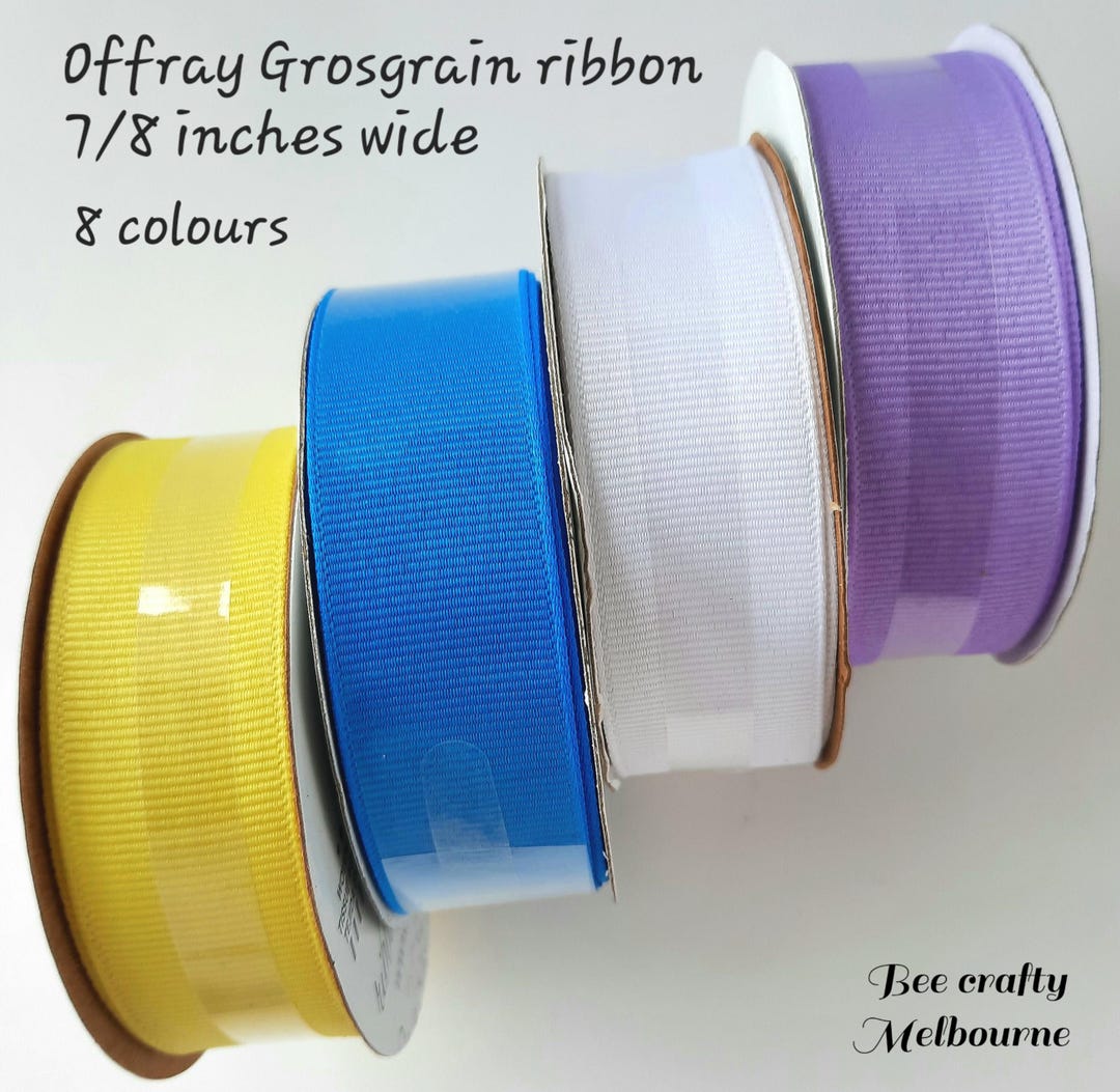 Offray Grosgrain Ribbon 22mm Wide / 8 Colours / Sold per Yard/ USA Made ...