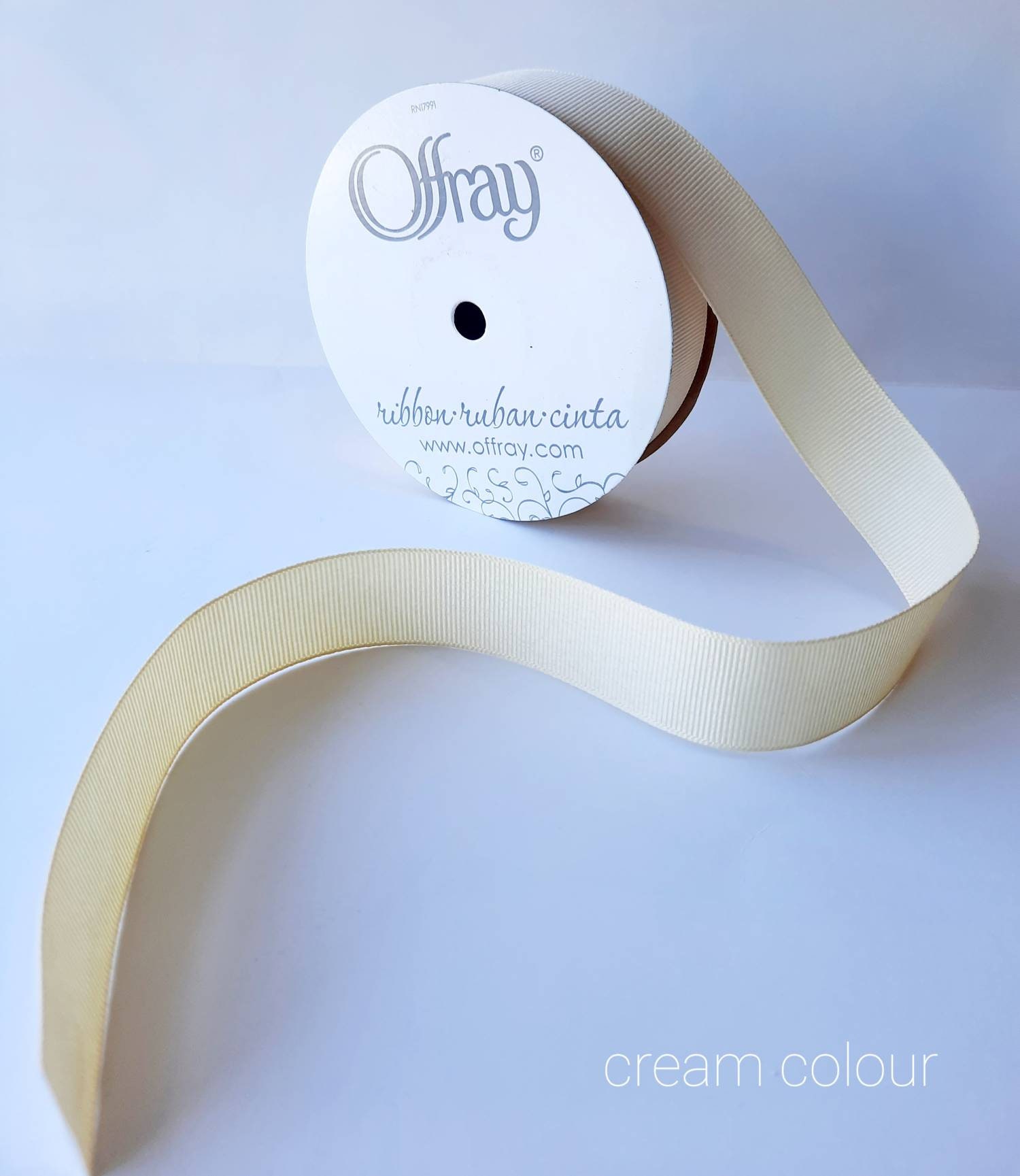 Offray Grosgrain Ribbon 7/8/cream Color Grosgrain Ribbon/ USA Made ...