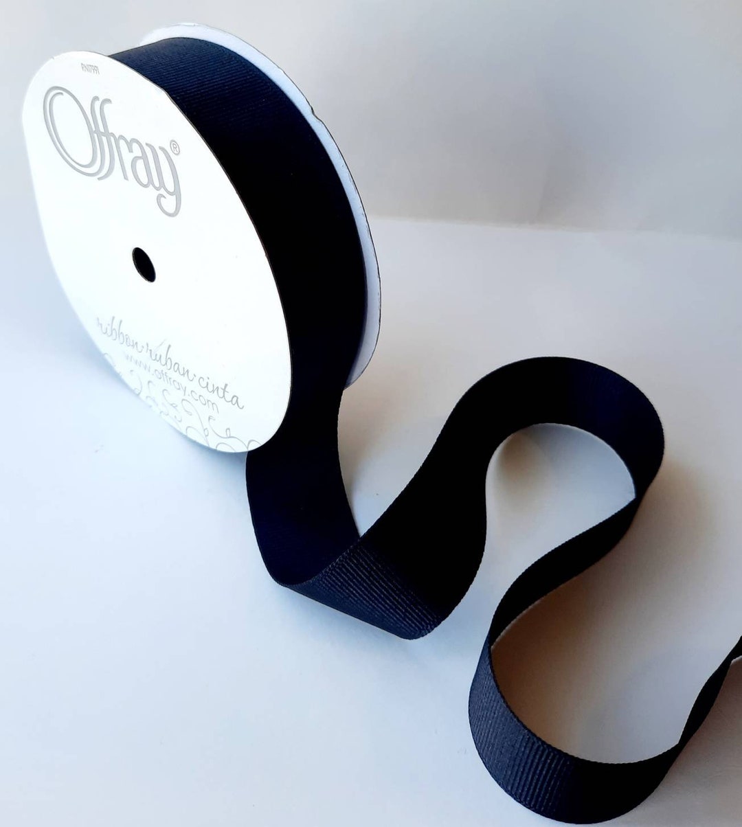 Offray Grosgrain Ribbon 7/8/ Black Grosgrain Ribbon/ USA - Etsy