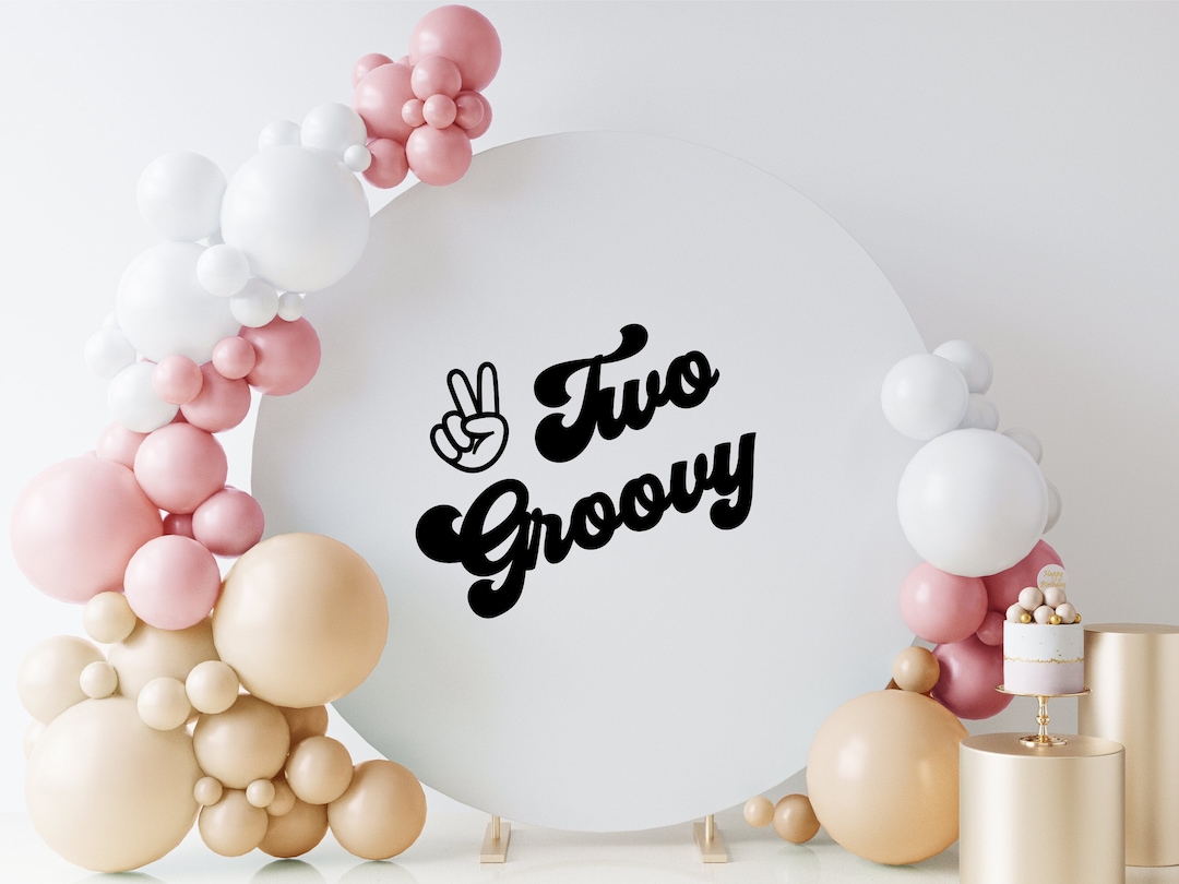 Two Groovy Birthday Theme Backdrop, Two Groovy Birthday Backdrop, Two ...