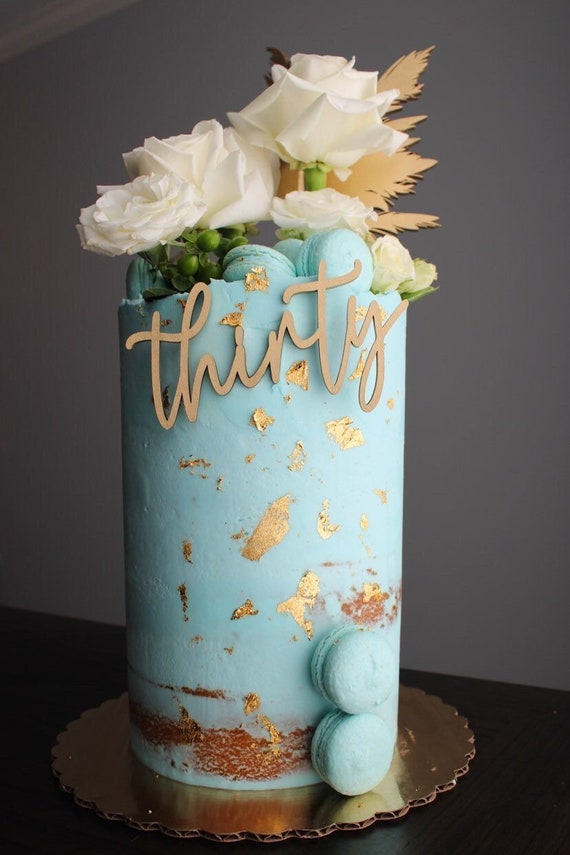 Thirty Cake Plaque Thirtieth Birthday Cake Plaque Gold - Etsy