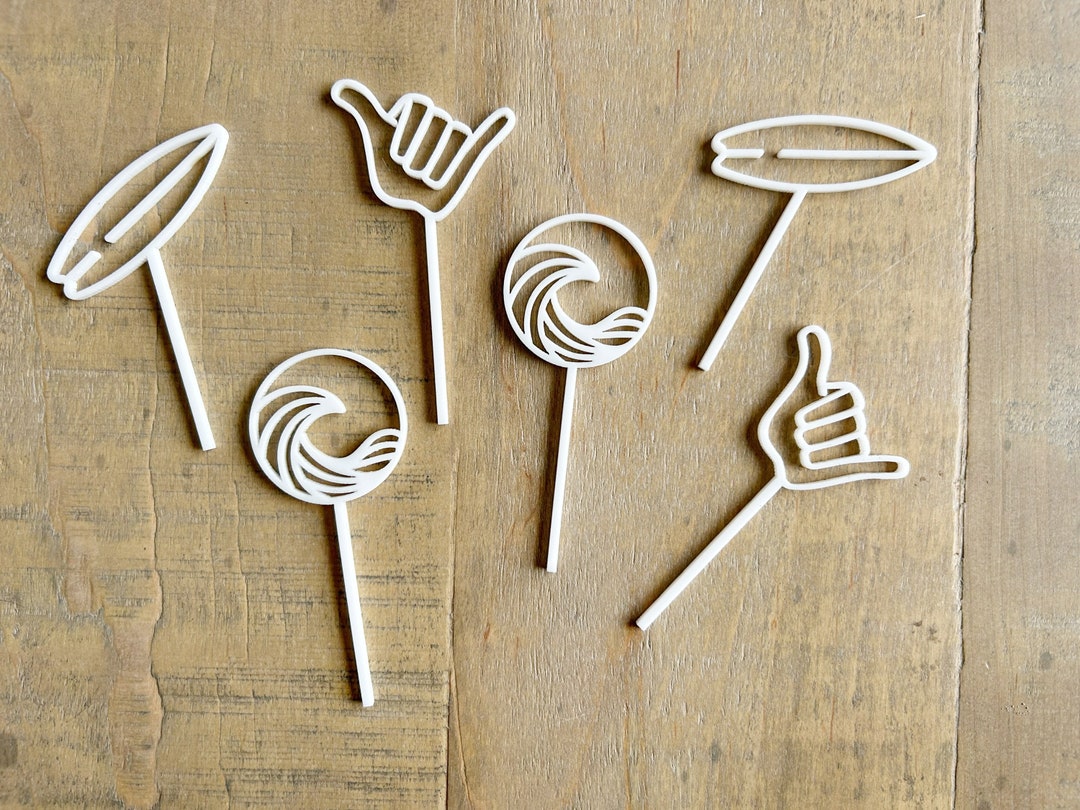 Surf Theme Birthday Cupcake Toppers, Surf Theme Cupcake Toppers, Surf ...