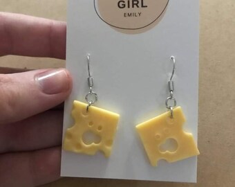 Cheese Earrings | Etsy