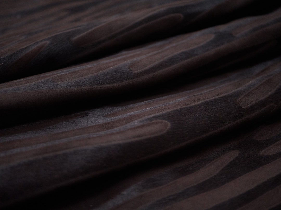 Laser Cut Zebra Pattern Hair on Hide Genuine Leather - Luxury Italian ...