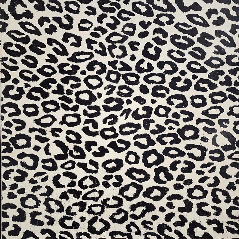 Black & White Cheetah Print Hair on Hide Italian Cowhide Leather - Etsy