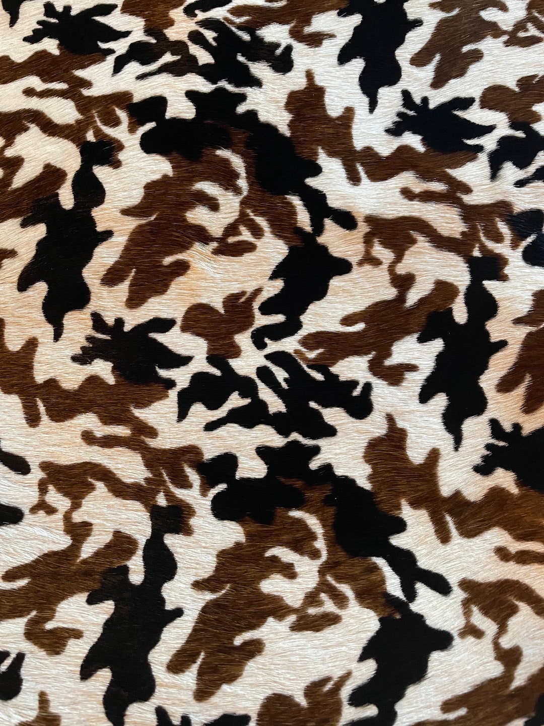 Tri Color Camouflage Cowhide Leather Upholstery | High Quality Hair on ...