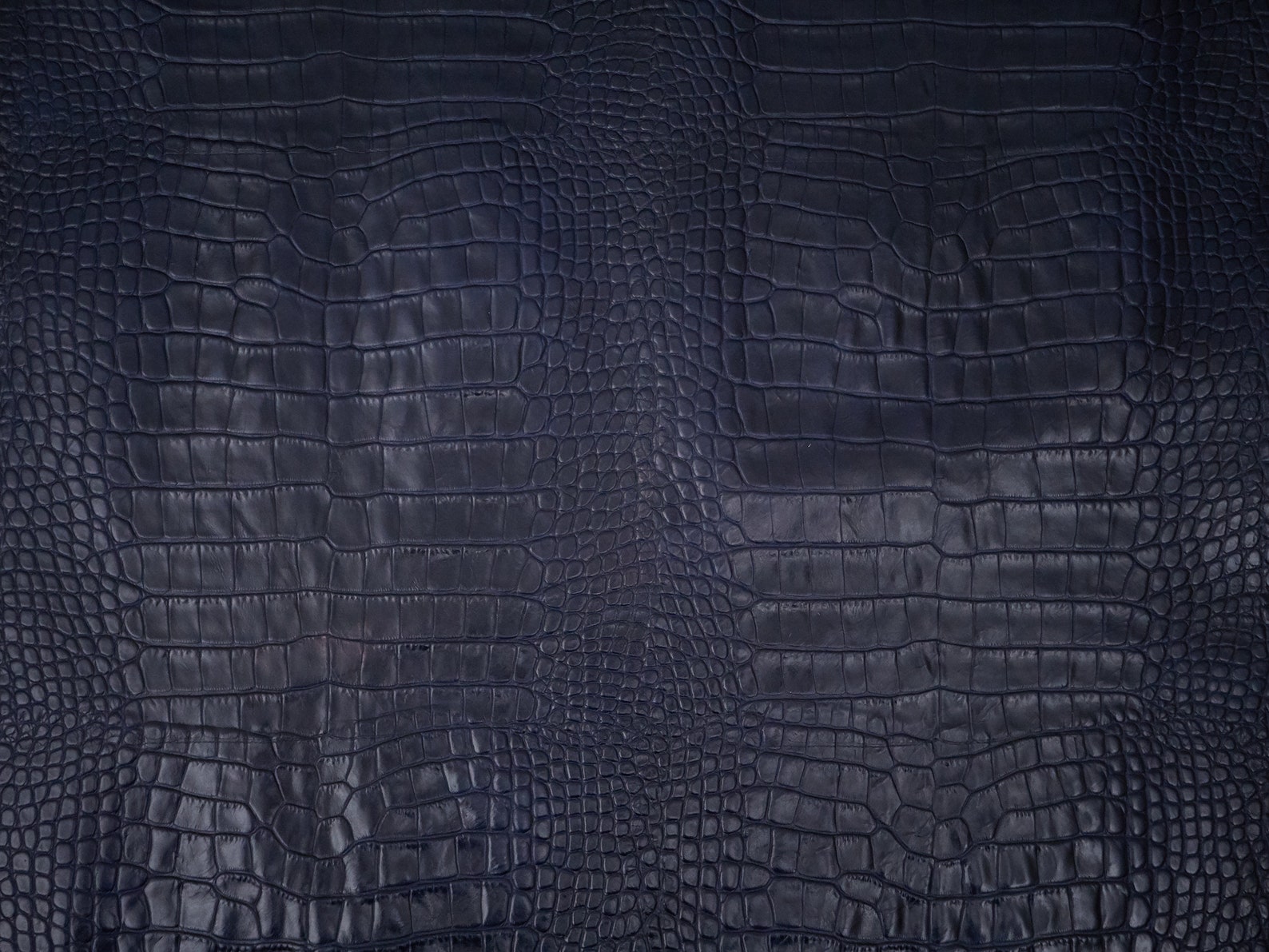 Navy Blue Embossed Crocodile on Genuine Leather Sheets | High Quality ...