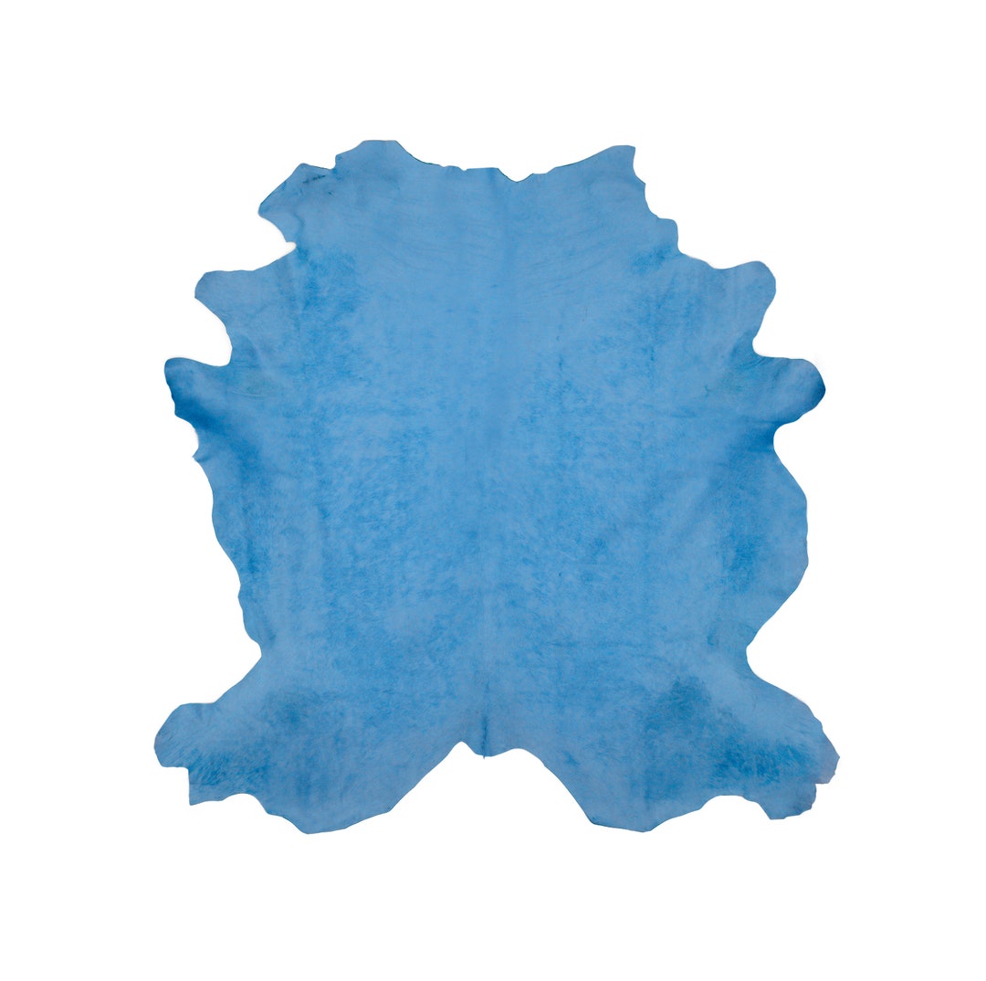 Periwinkle Blue Cowhide Rug | Hair on Hide Luxury Cowhide Area Rug ...