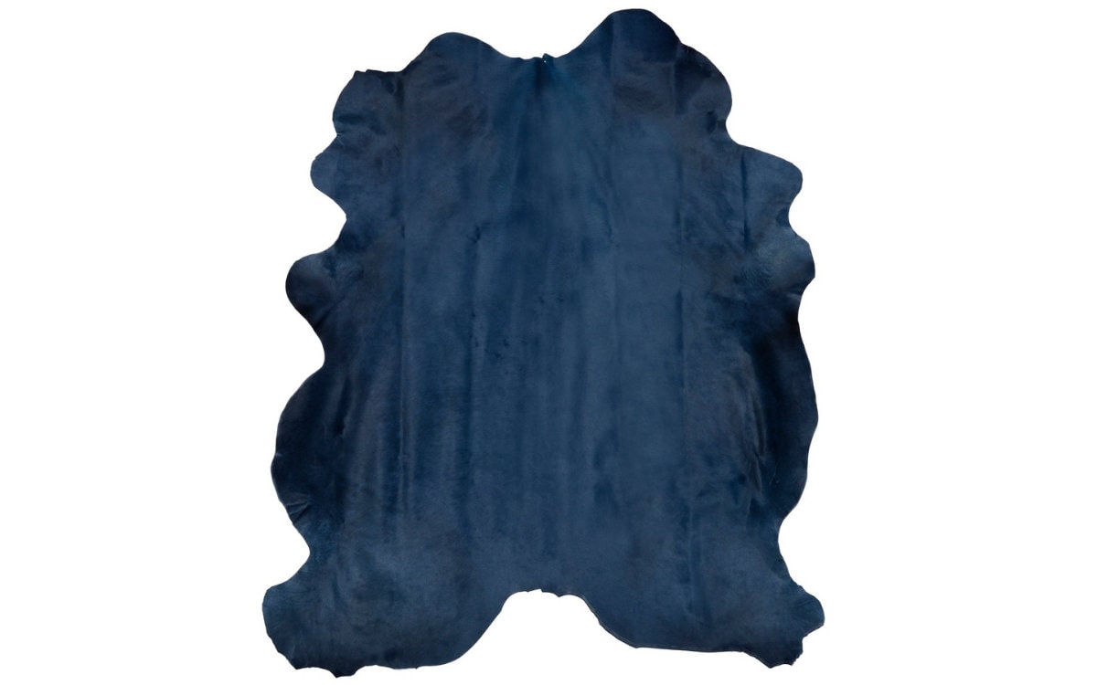 Large Navy Blue Cowhide Hair on Hide Luxury Leather Cow Hide Area Rug ...