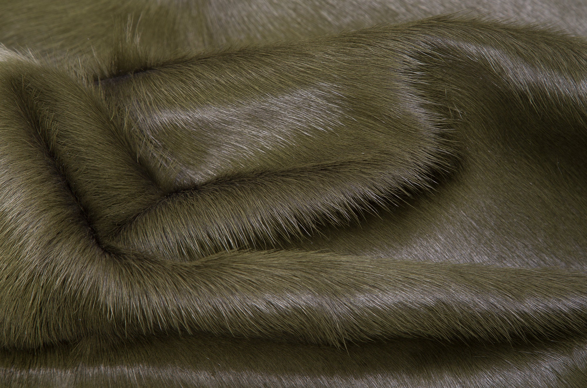 Olive Green Cowhide Genuine Hair on Hide Leather Area Rug Top Quality ...