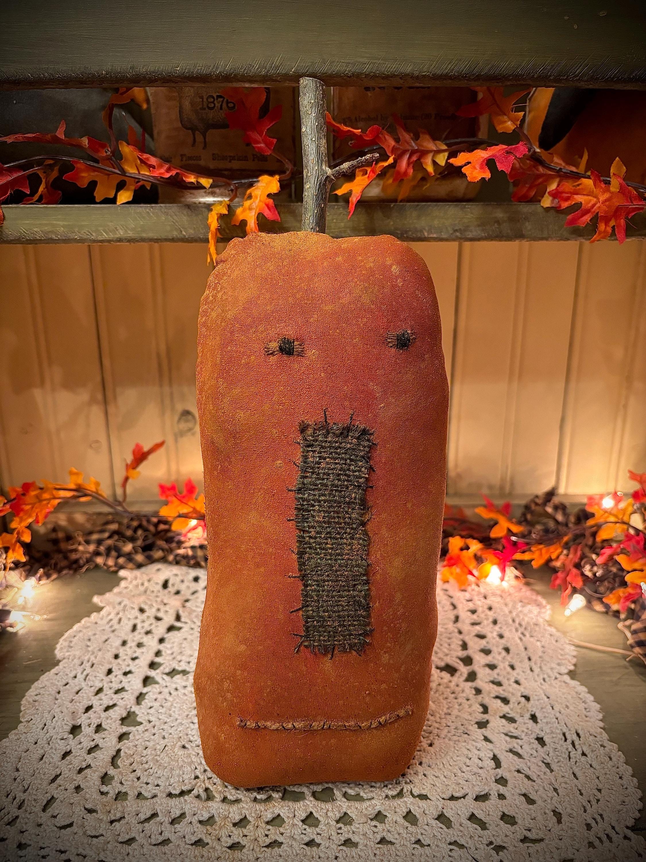 Primitive Grungy Pumpkins Folk Art Halloween Farmhouse Fall Decor ...