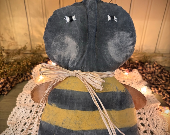 Little Miss Prim Bee Primitive Folk Art Spring Decoration Hand Made ...