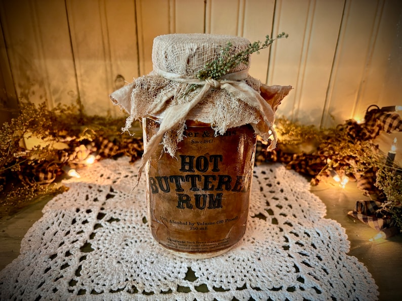Primitive Grunge Jar Hand Painted Decor Farmhouse - Etsy