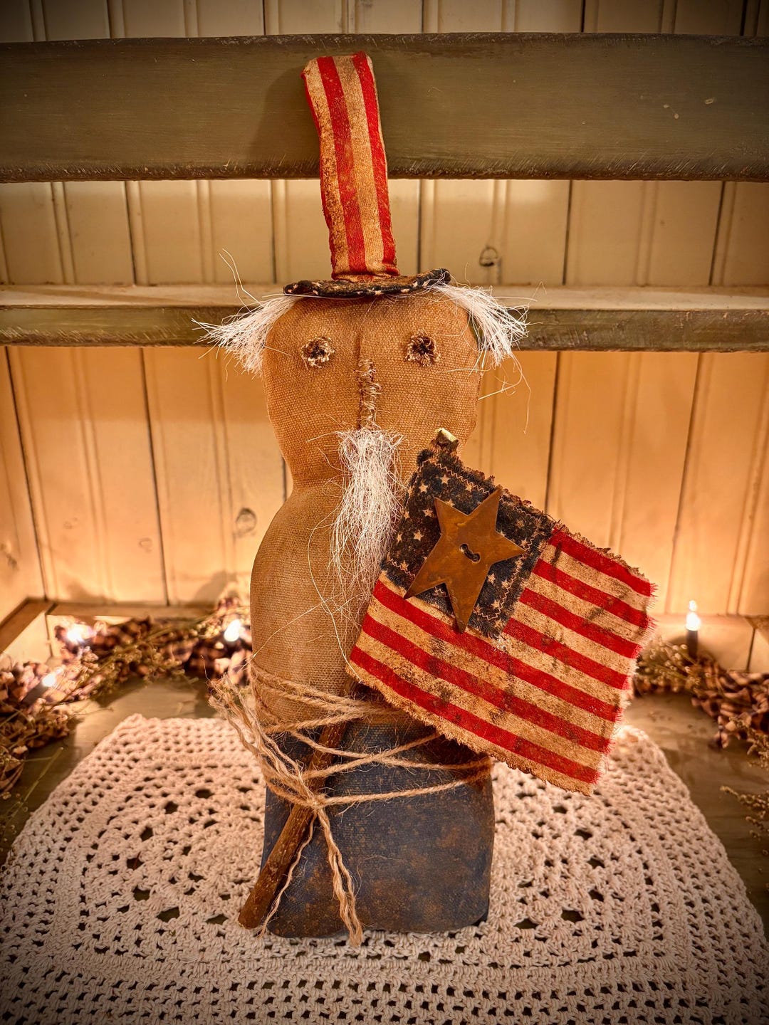 Primitive Uncle Sam Americana Fourth of July Independence Day Patriotic ...