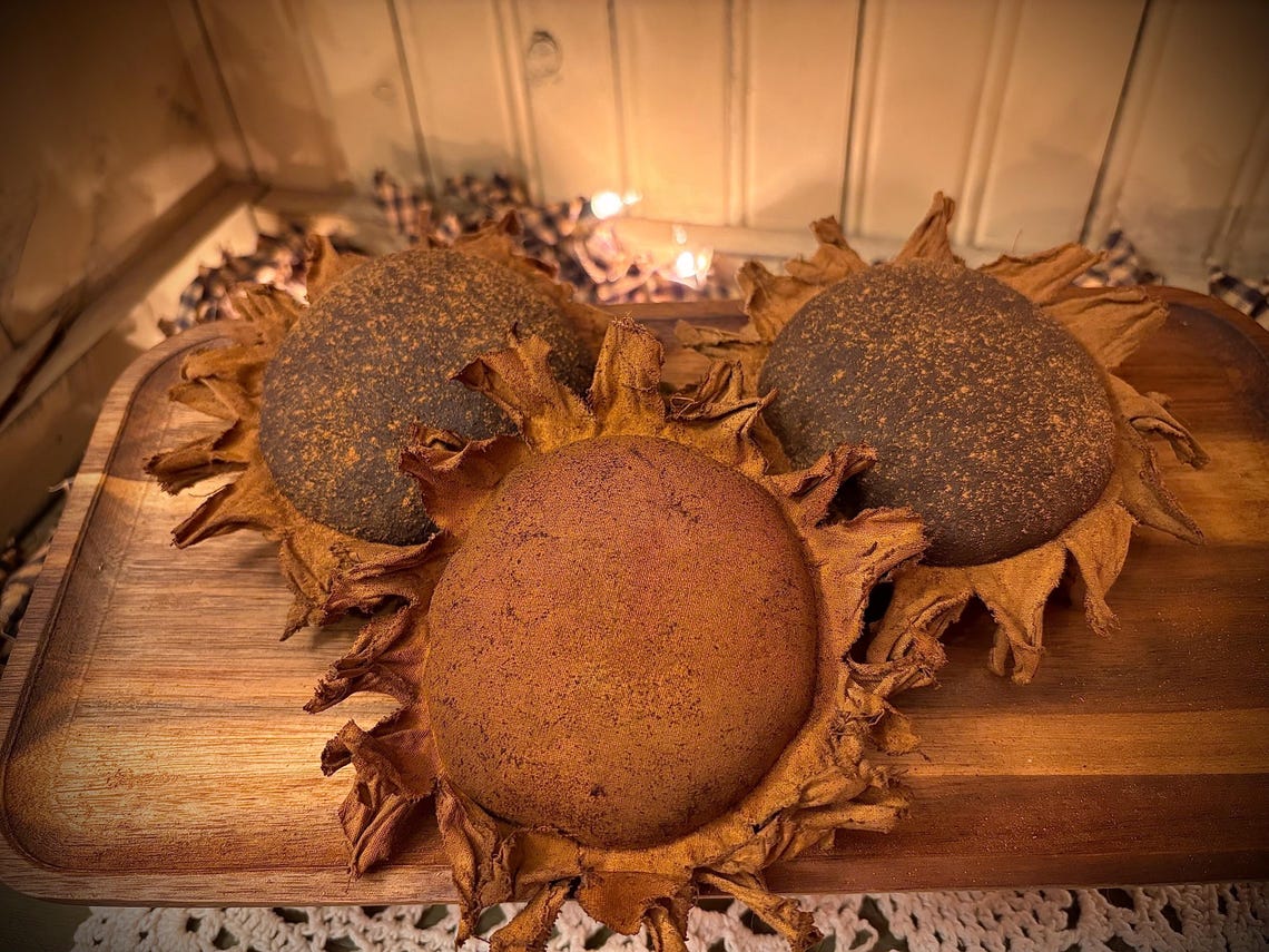 Primitive Sunflower Without Stick Farmhouse Decor - Etsy