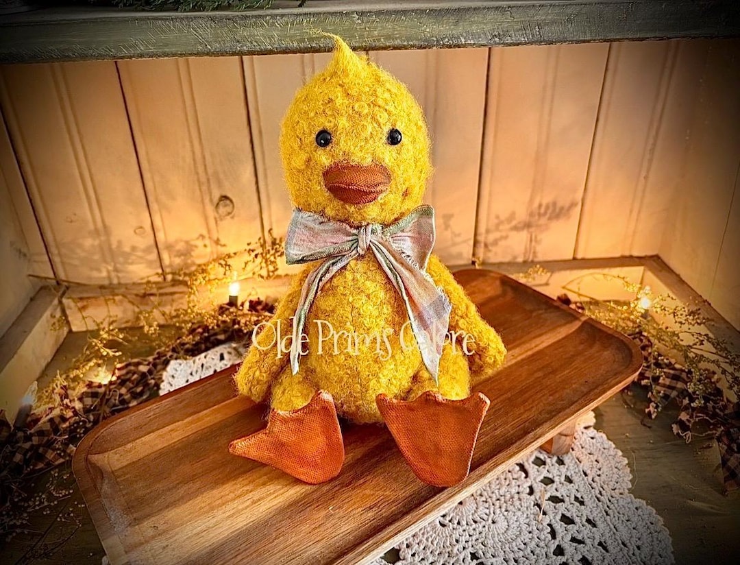 Primitive Duck Shelf Sitter Folk Art Easter Spring Farmhouse Decor Gift ...