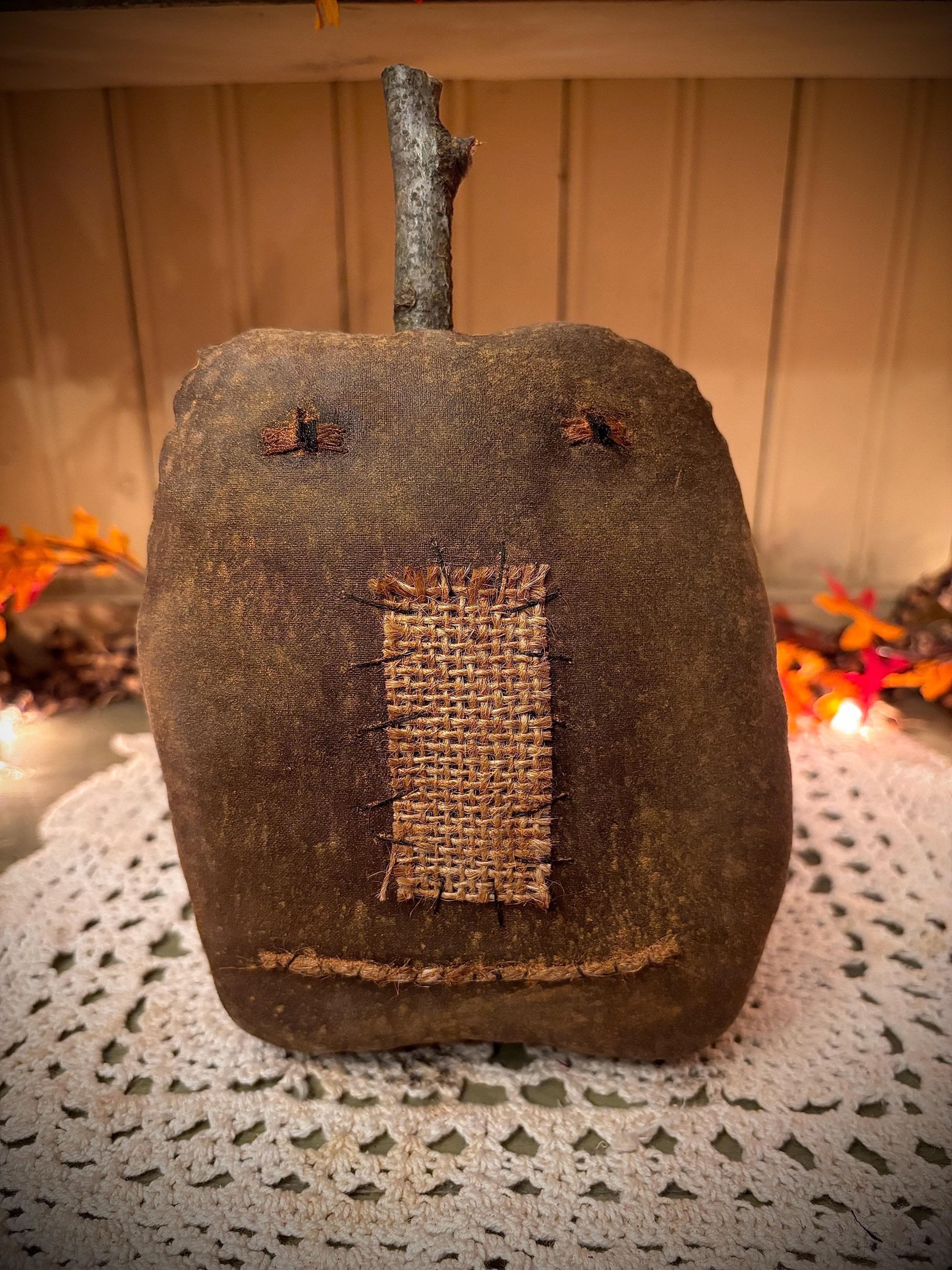 Primitive Grungy Pumpkins Folk Art Halloween Farmhouse Fall Decor ...
