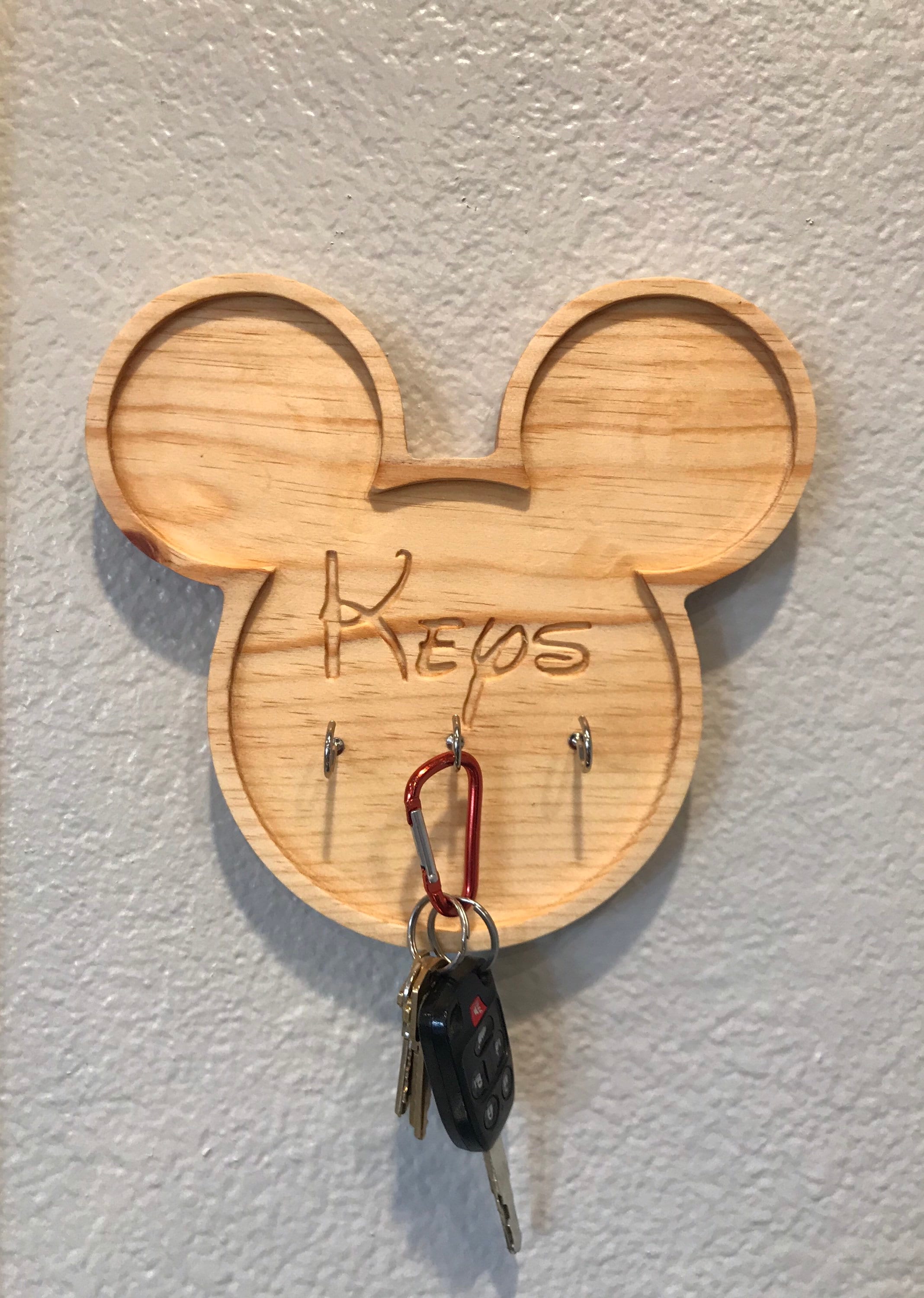 Personalized Mickey Mouse Key Holder - Etsy
