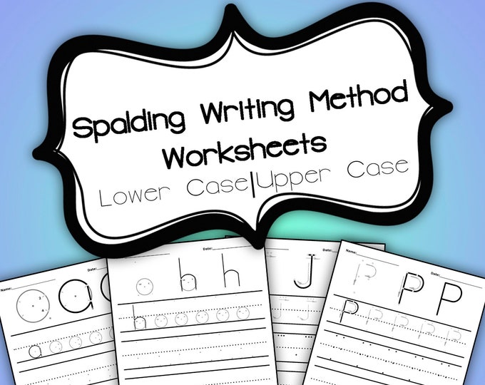 Handwriting Practice Worksheets Spalding Writing Method - Etsy