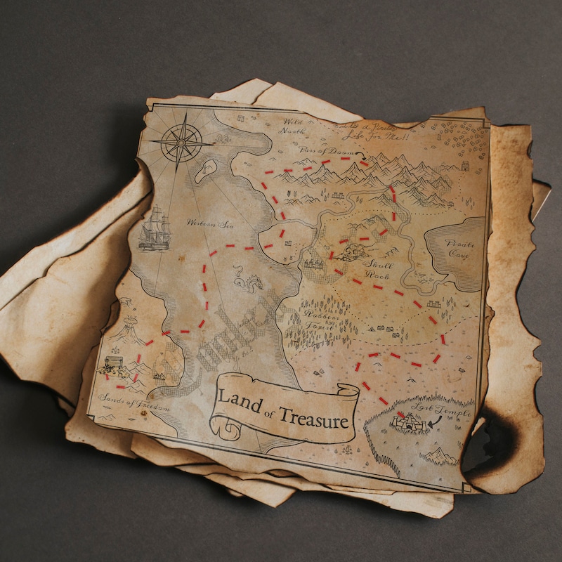 Pirate Treasure Map - Etsy
