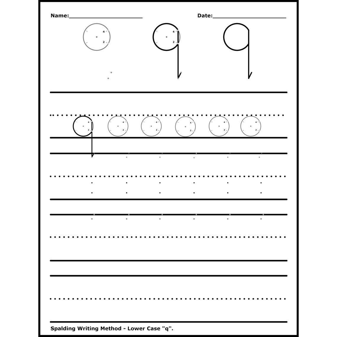 Handwriting Practice Worksheets - Spalding Writing Method - Etsy
