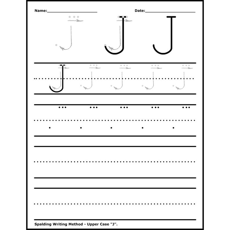 Handwriting Practice Worksheets - Spalding Writing Method - Etsy