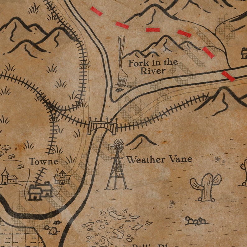 Kids Wild West Treasure Map - Digital - Etsy