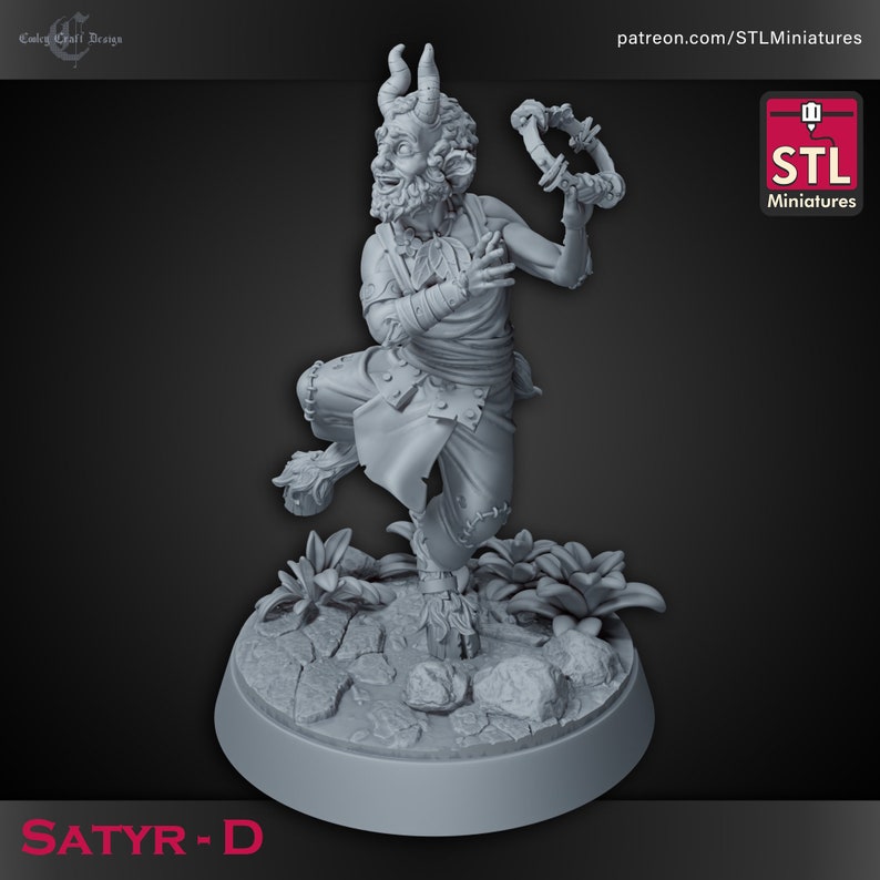 SATYRS 3D Printed Minis D&D Props Gaming Tabletop STL Miniatures ...
