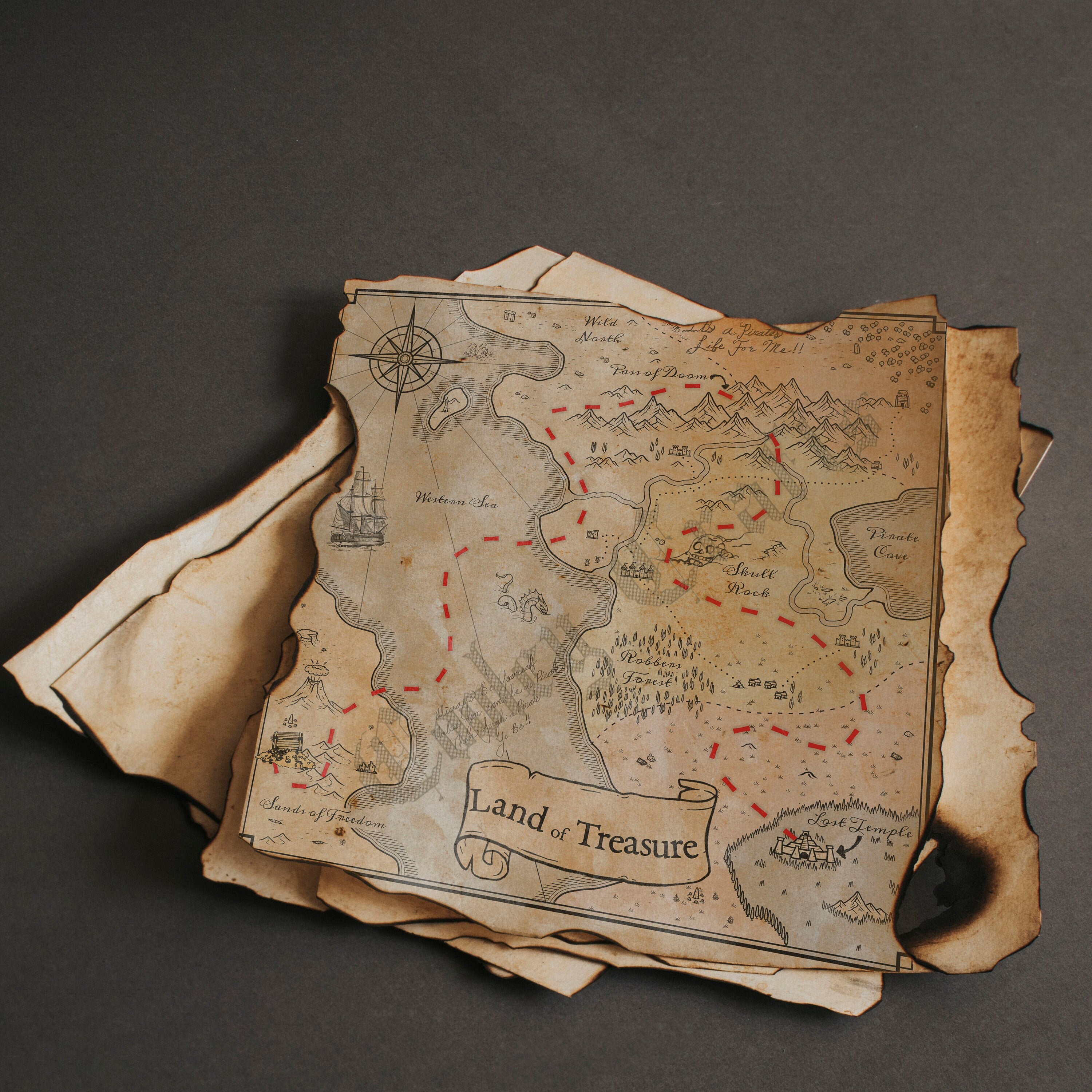 Kids Pirate Treasure Map - Digital - Etsy