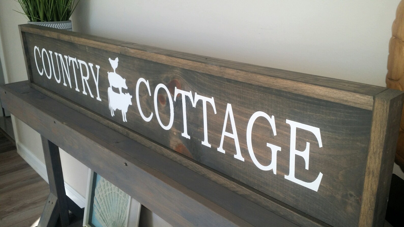 Coastal Farmhouse Wall Decor Rustic Chic Farm Sign | Etsy