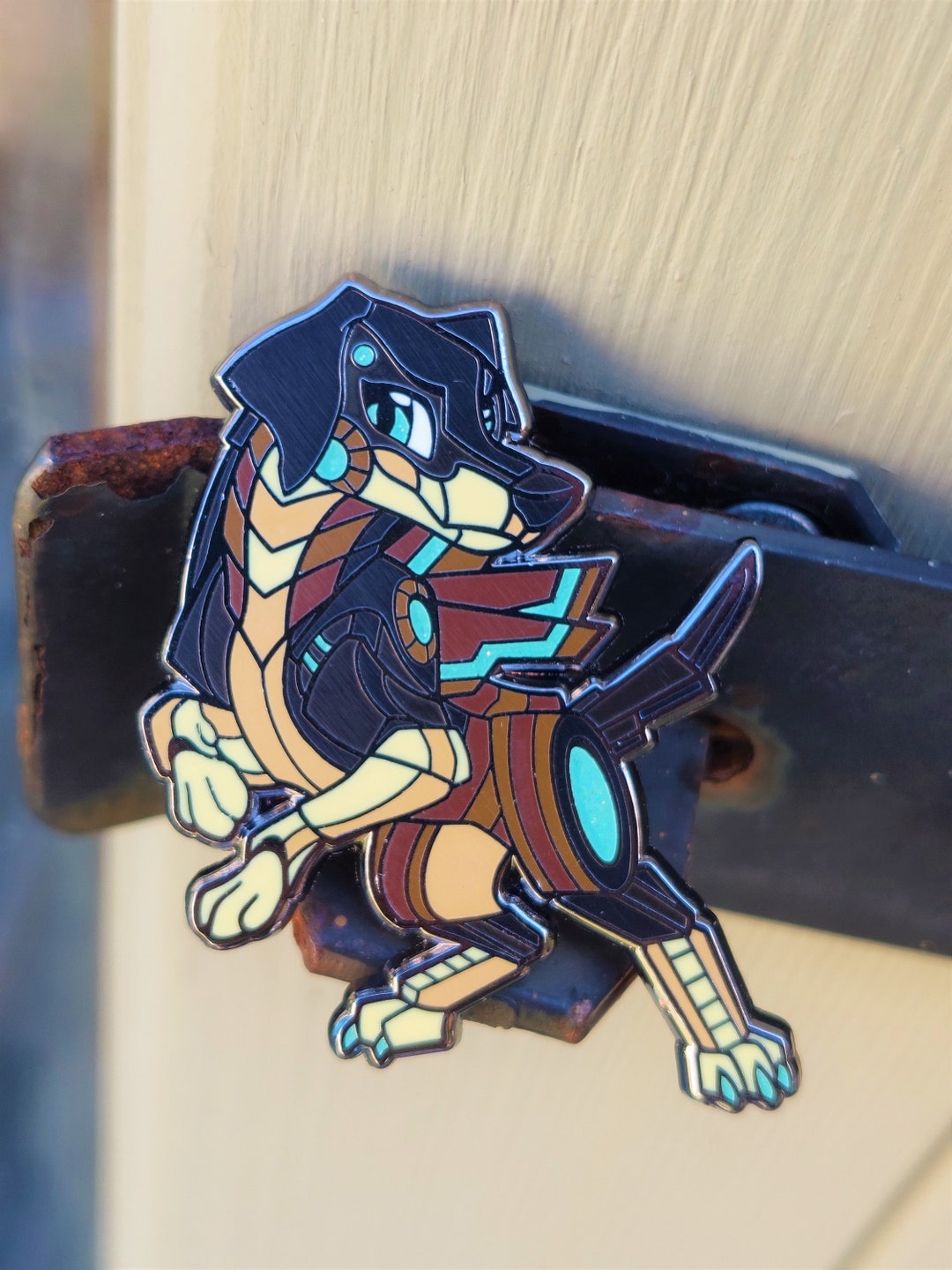 LE Flint the Cyber Dog Enamel Pin cyber Dog 9 Fursona Pins - Etsy