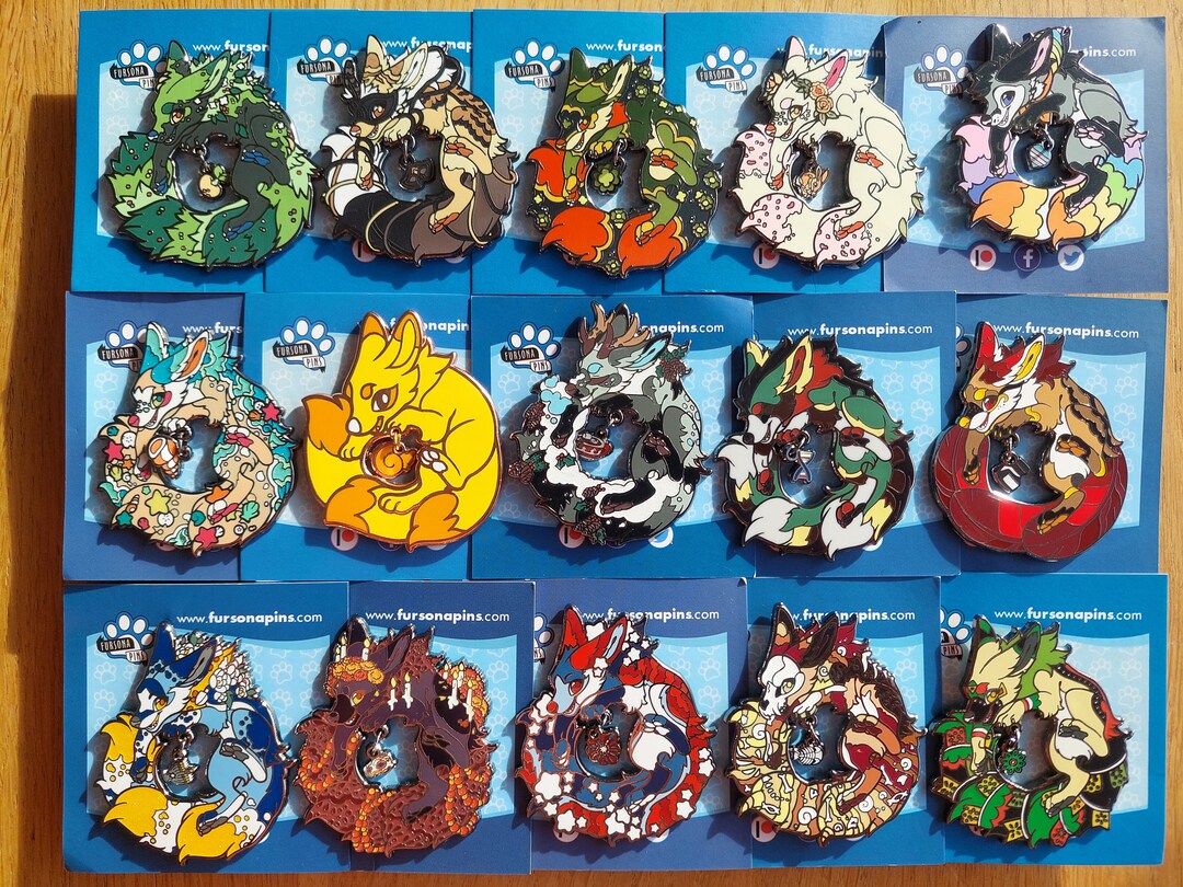 Fursona Pins Fire Fox Pins - Etsy