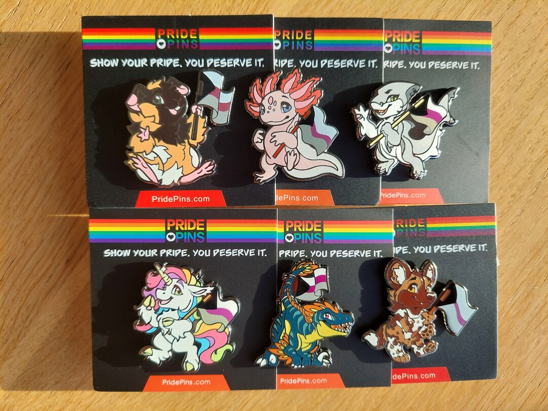 Fursona Pins Demisexual Pride Flag Animal Pins Seconds - Etsy