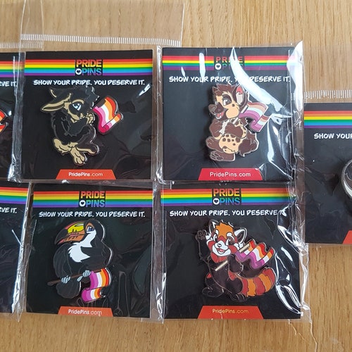 Fursona Pins Various Pride Flags and Country Flags seconds - Etsy