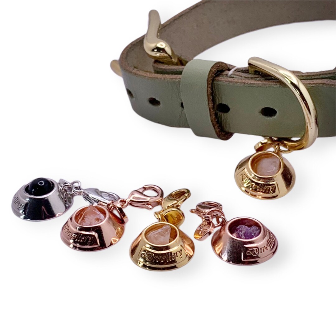 Healing Crystal Dog Tags/ Collars, Amethyst, Rose Quartz, Clear Quartz ...