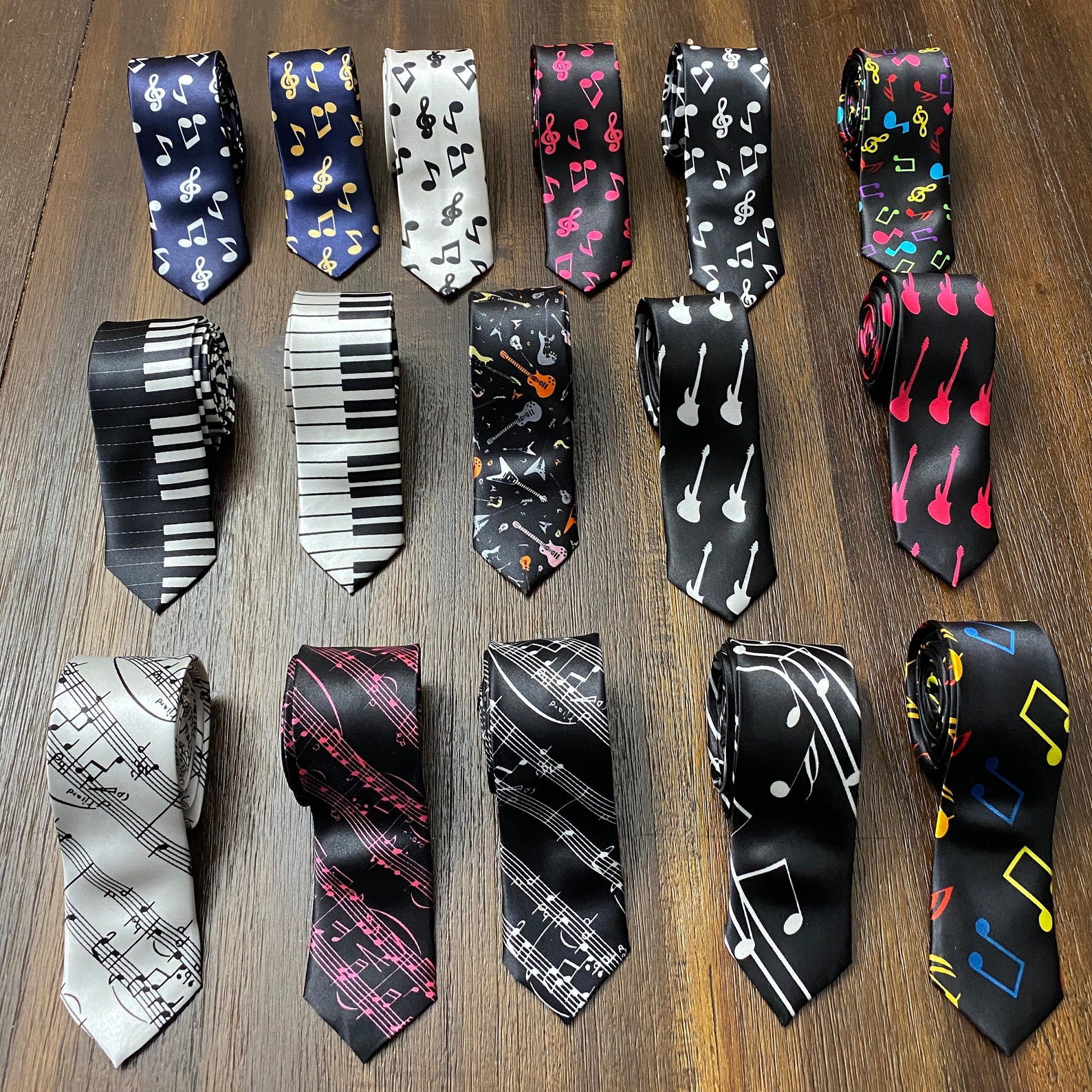 Music Inspired Skinny Ties - Etsy