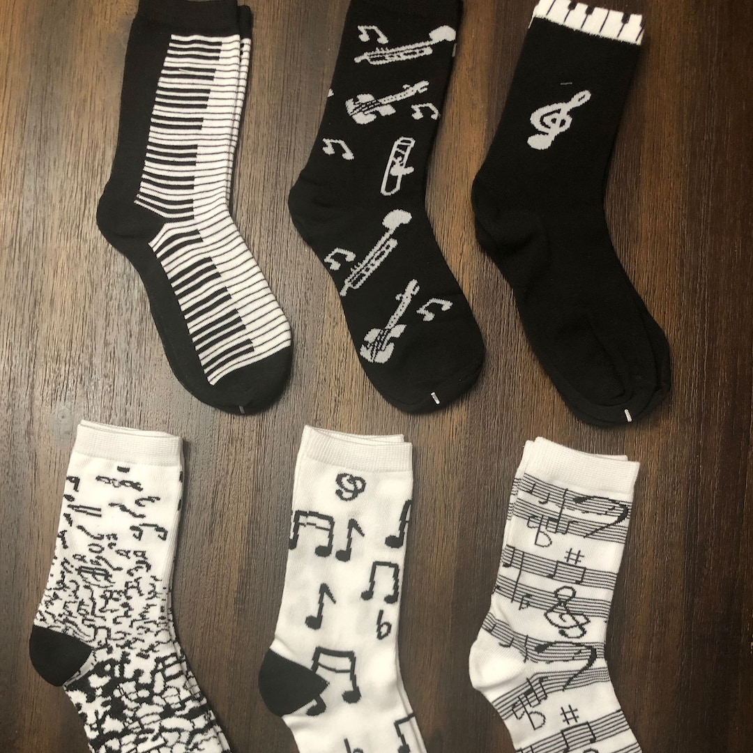 Music Inspired Crew Socks - Etsy