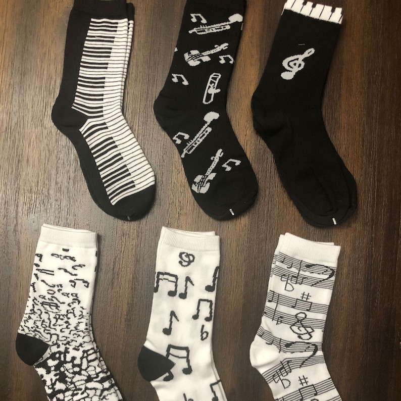 Music Inspired Crew Socks - Etsy