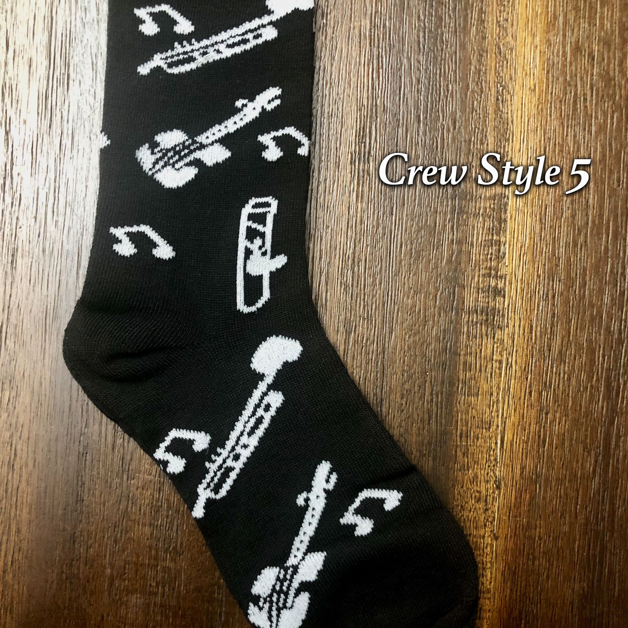 Music Inspired Crew Socks - Etsy