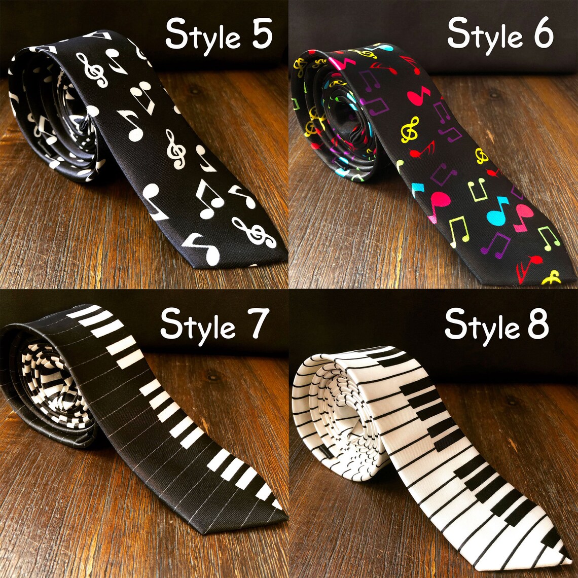 Music Inspired Skinny Ties - Etsy
