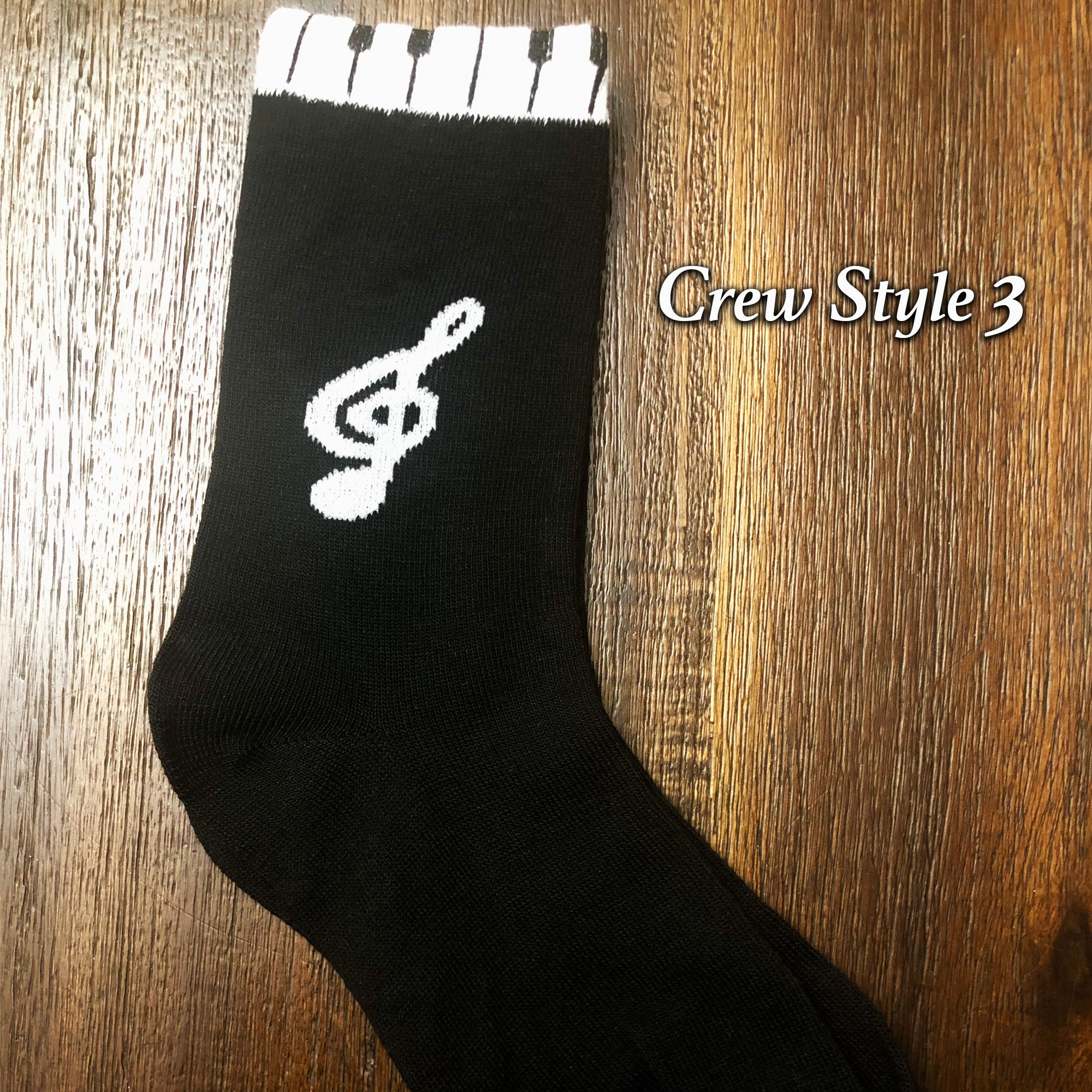 Music Inspired Crew Socks - Etsy
