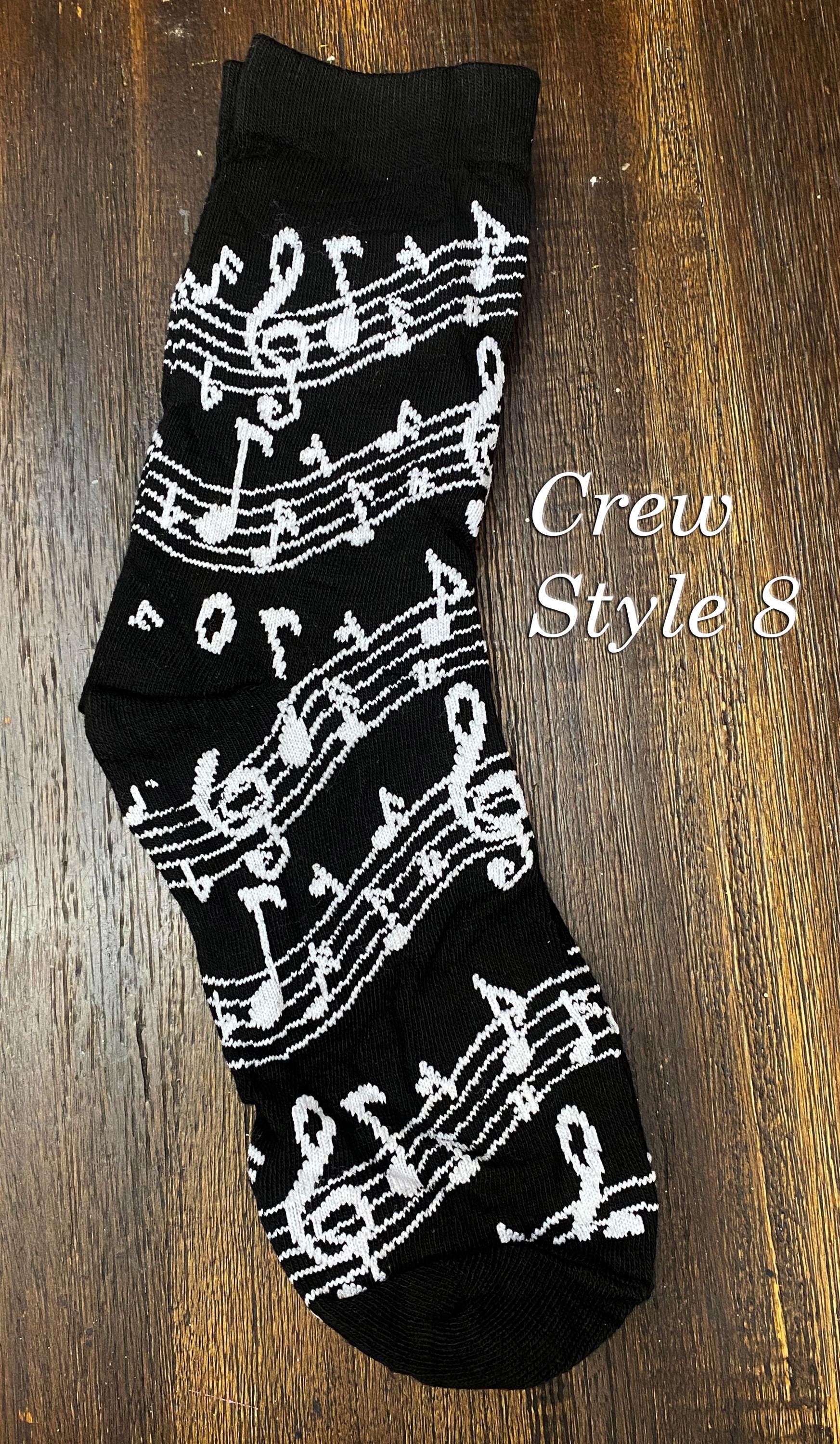 Music Inspired Crew Socks - Etsy