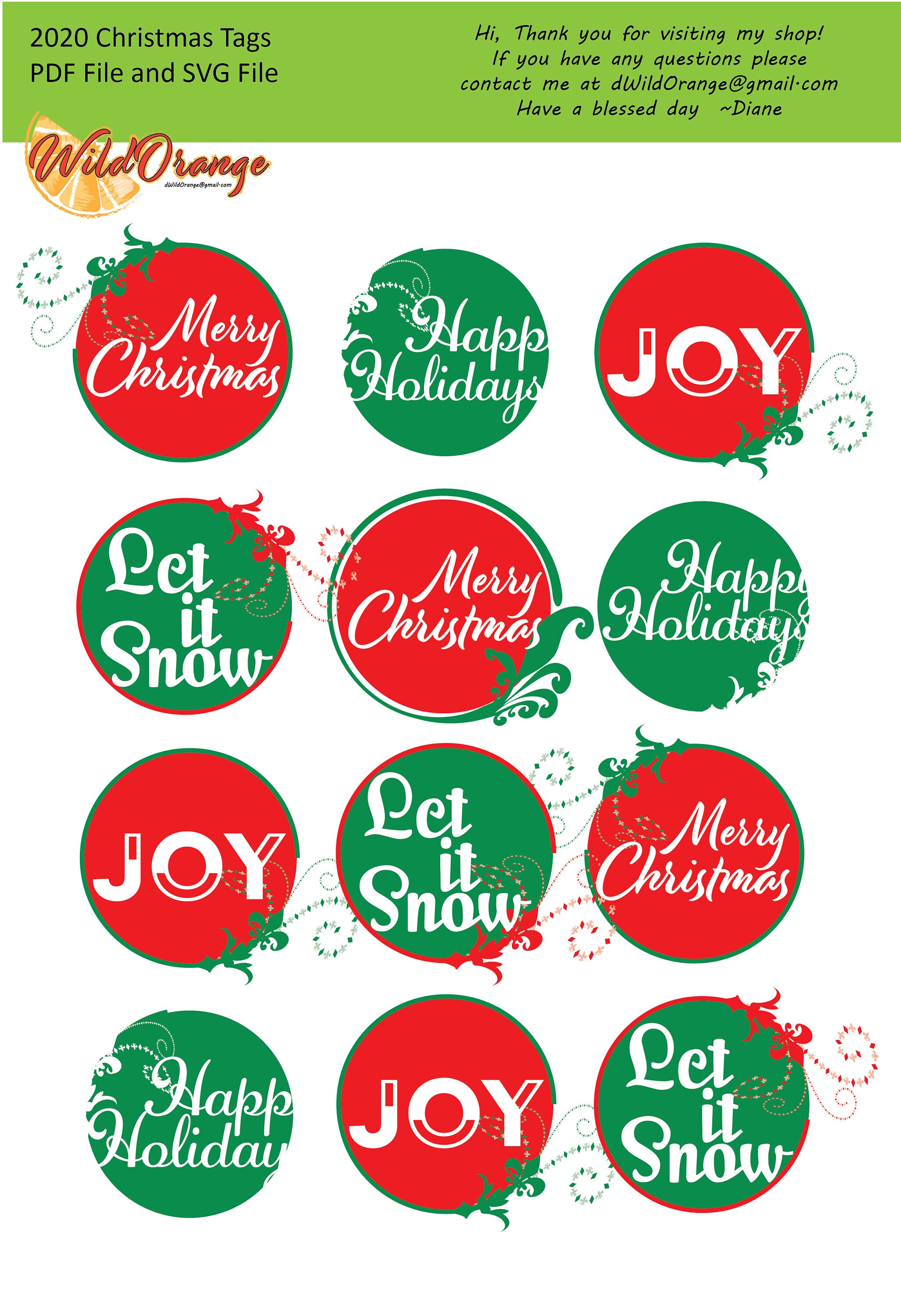Christmas Art Download (PDF and SVG) - Etsy