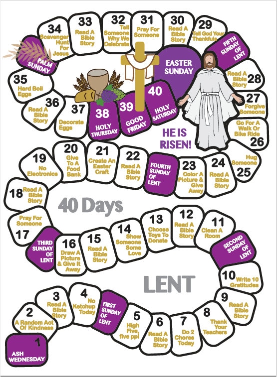 40 Days of Lent Activity. Family Activity. - Etsy
