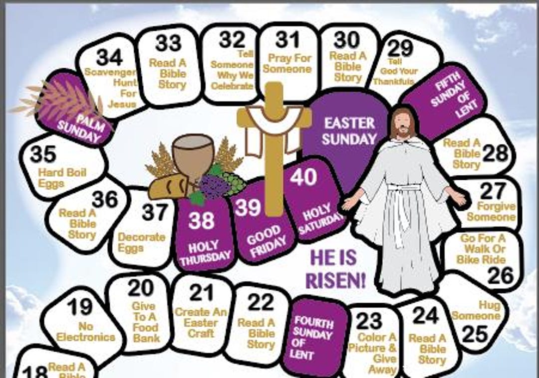 Lent 40 Days Updated, Includes Scavenger Hunt. - Etsy