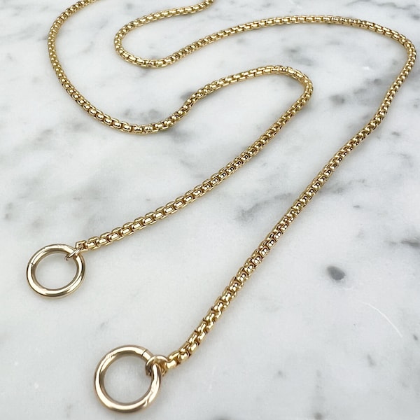 14k Gold Filled Carabiner Necklace - Etsy