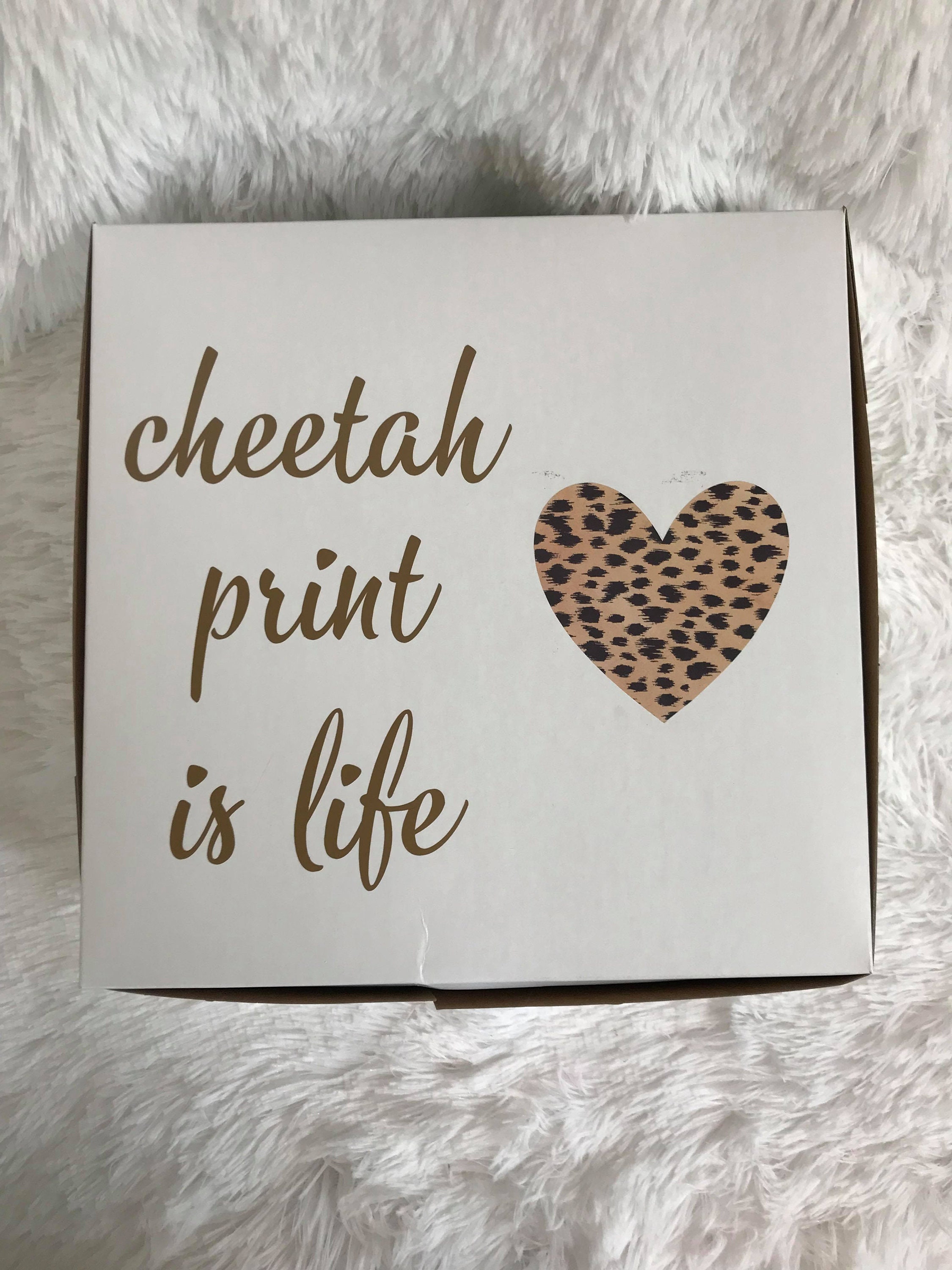 Cheetah Print Gift Box Cheetah Print Gifts Birthday Present Christmas ...