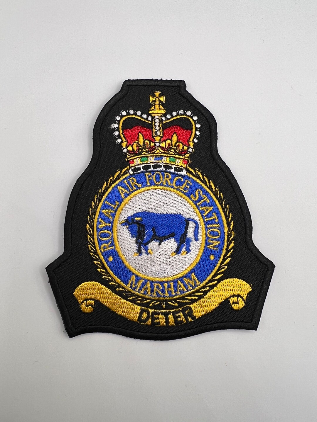 Royal Air Force Marham Station Badge Marham Station Machine Embroidered ...