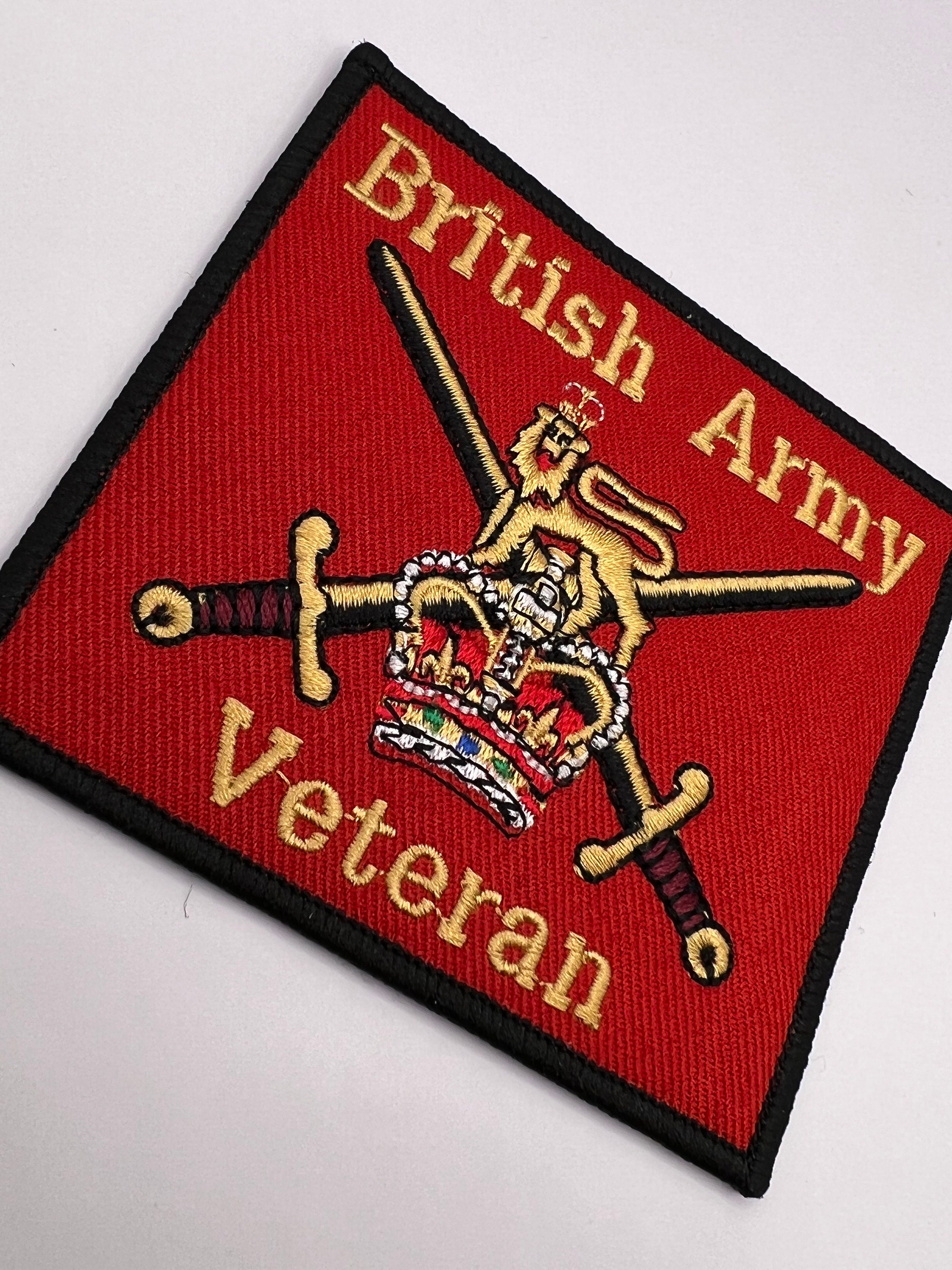 HM Forces Veteran Patch British Army Machine Embroidered Veteran Badge ...