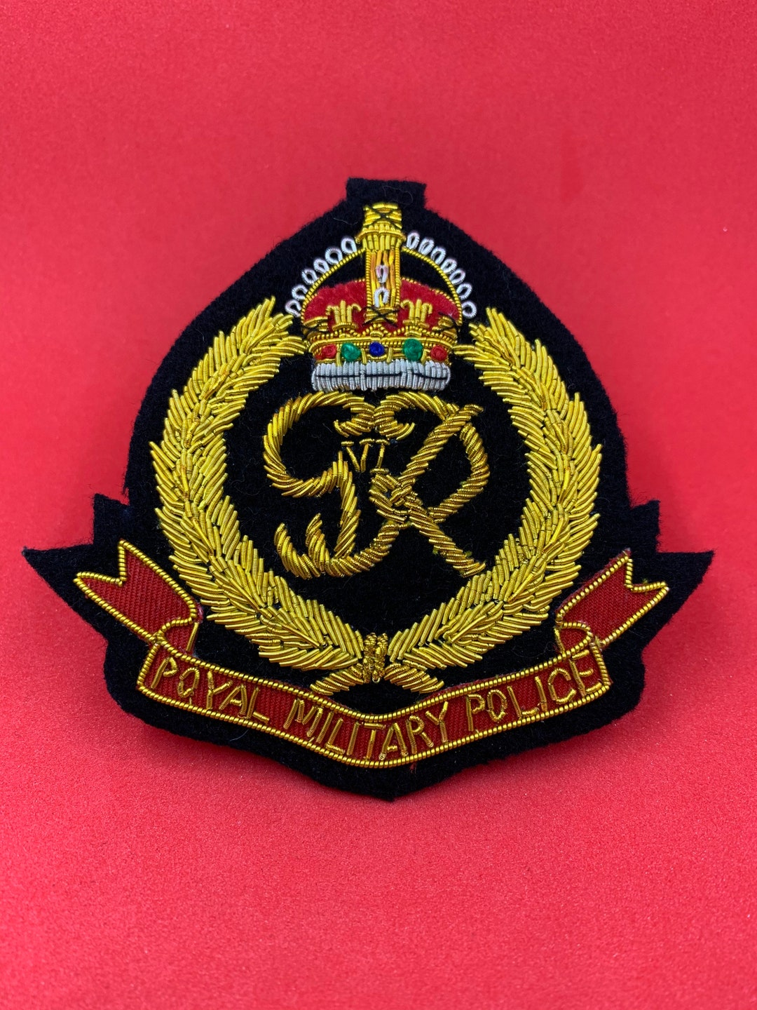 Royal Military Police Hand Embroidered Bullion Wire Blazer Badge RMP ...